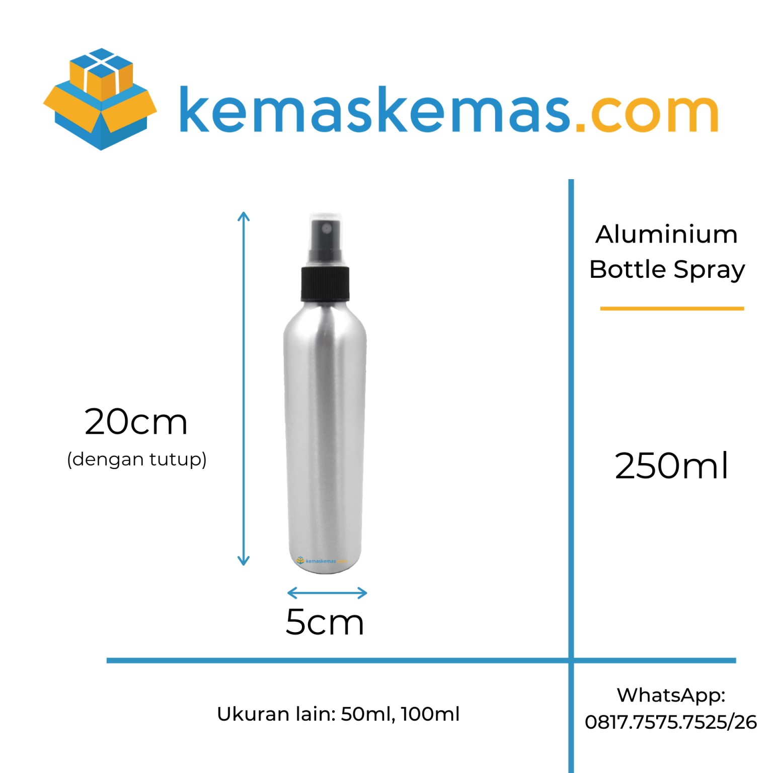 Botol Spray Alumunium 250ml / Botol Semprotan Aluminium ukuran 250 ml ...